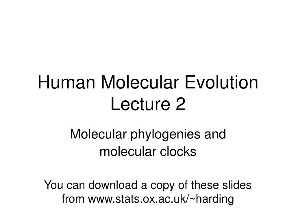 PPT - Human Molecular Evolution Lecture 2 PowerPoint Presentation, free ...