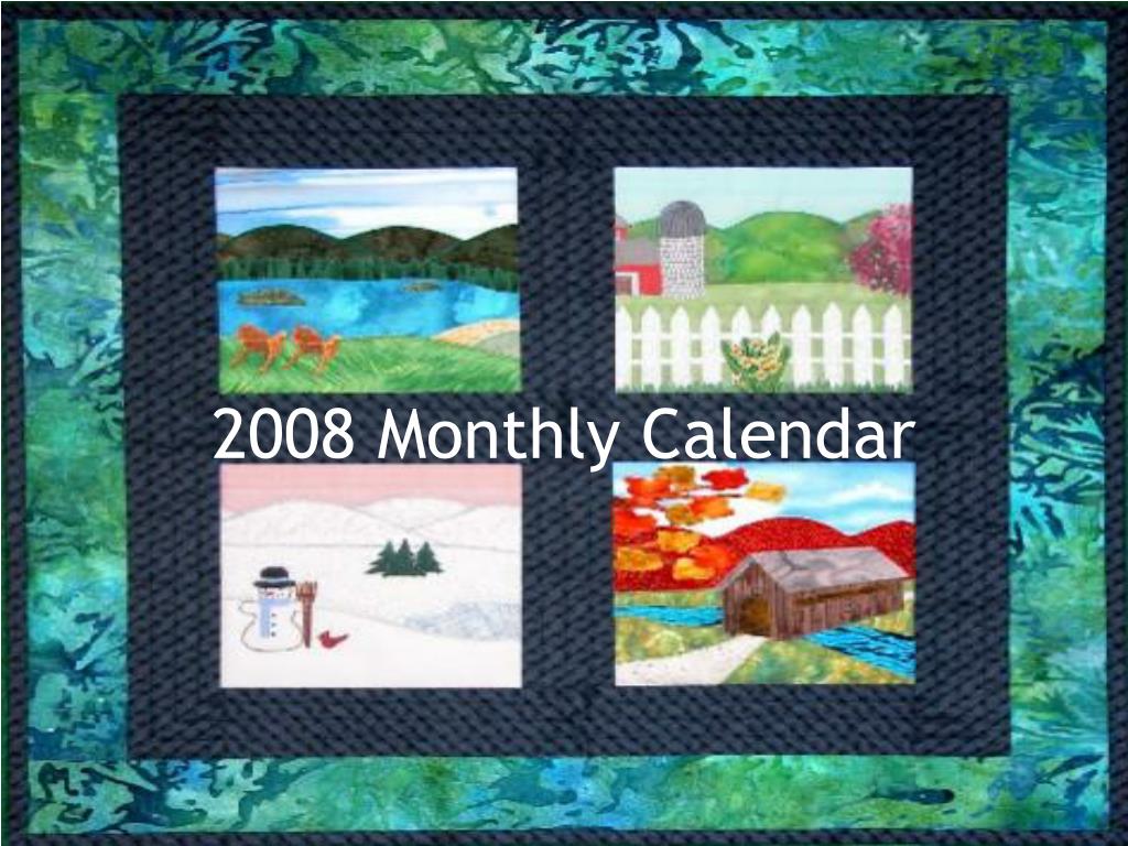 PPT - 2008 Monthly Calendar PowerPoint Presentation, free download - ID ...