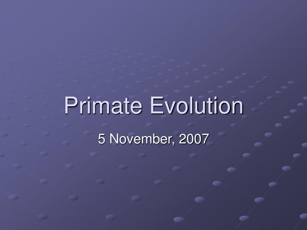 PPT - Primate Evolution PowerPoint Presentation, free download - ID:1070571