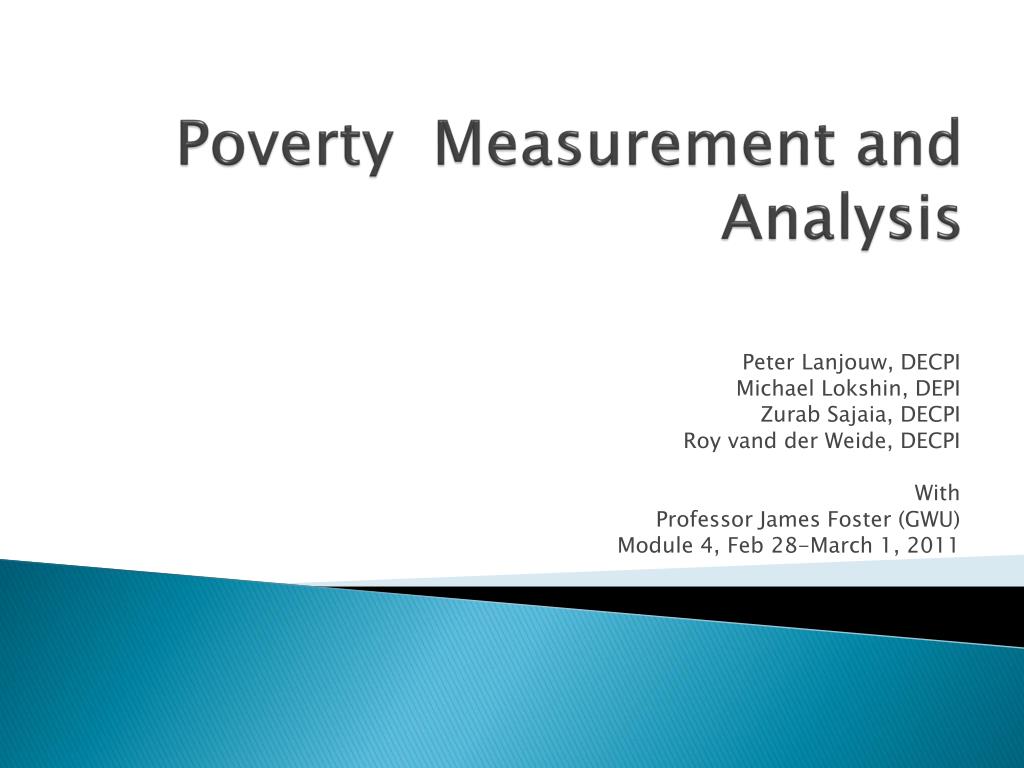 PPT - Poverty Measurement and Analysis PowerPoint Presentation, free ...
