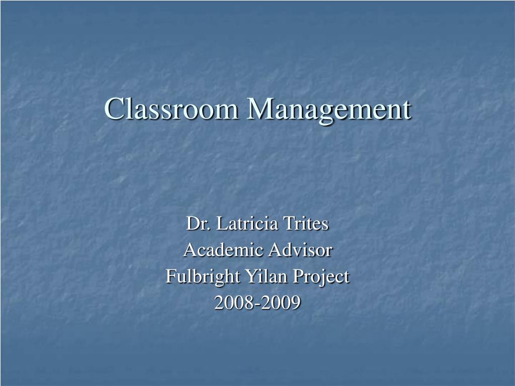 PPT - Classroom Management PowerPoint Presentation, free download - ID ...