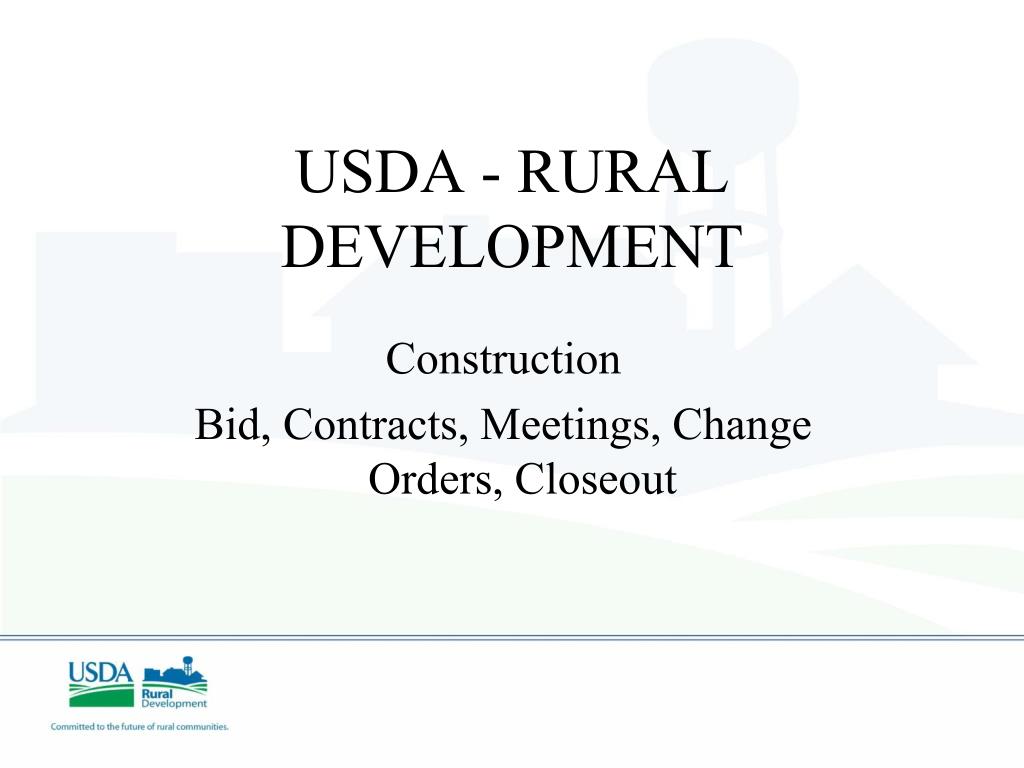 PPT - USDA - RURAL DEVELOPMENT PowerPoint Presentation, free download ...