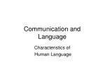 PPT - Language and Communication PowerPoint Presentation, free download ...