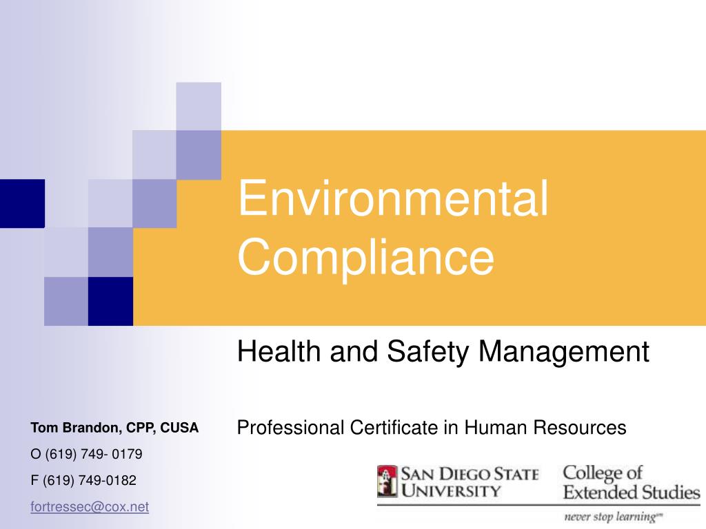 PPT - Environmental Compliance PowerPoint Presentation, free download ...