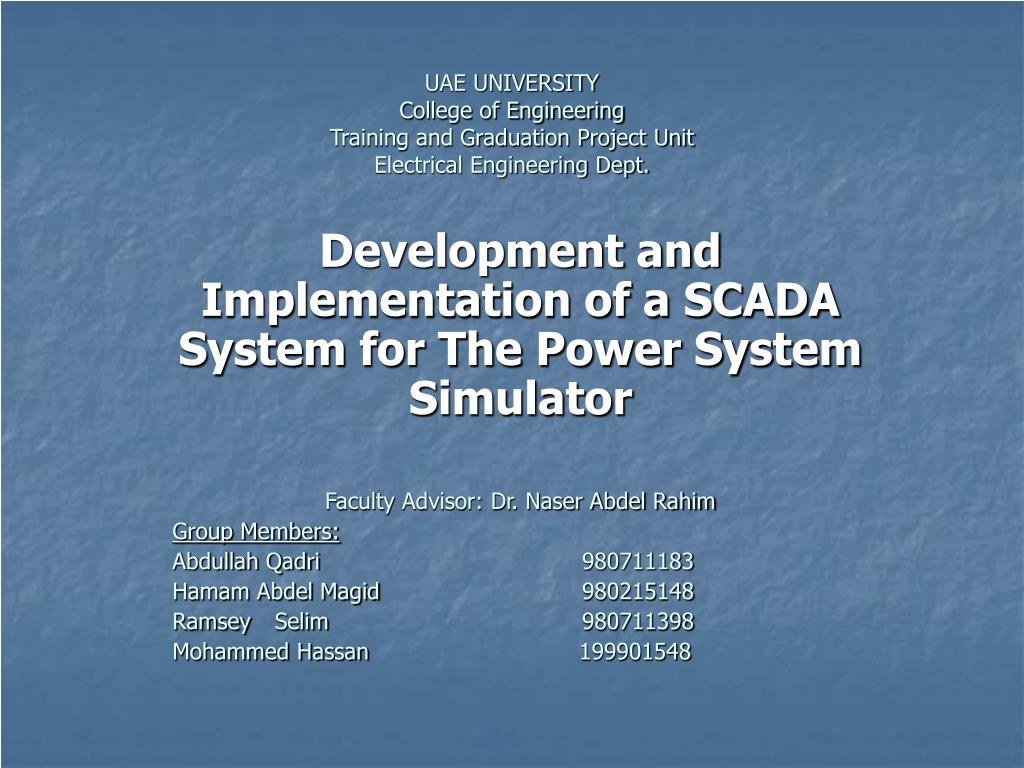 PPT - UAE UNIVERSITY College of Engineering Training and Graduation ...