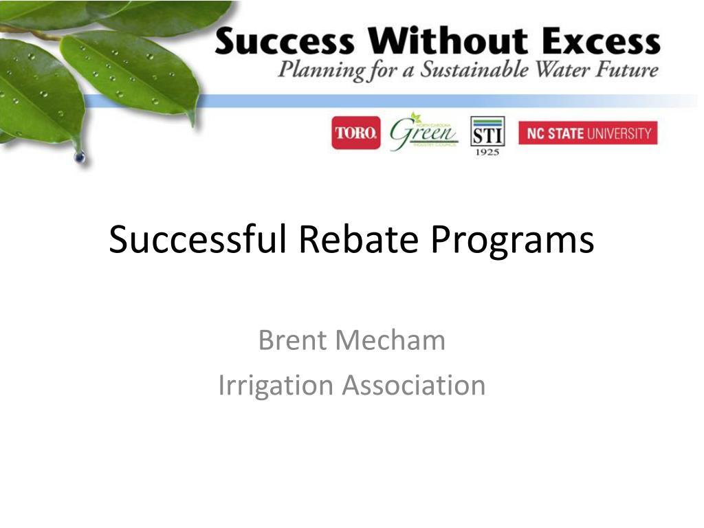 PPT - Successful Rebate Programs PowerPoint Presentation, free download ...