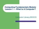 PPT - Unit One: Computing Fundamentals PowerPoint Presentation, free ...