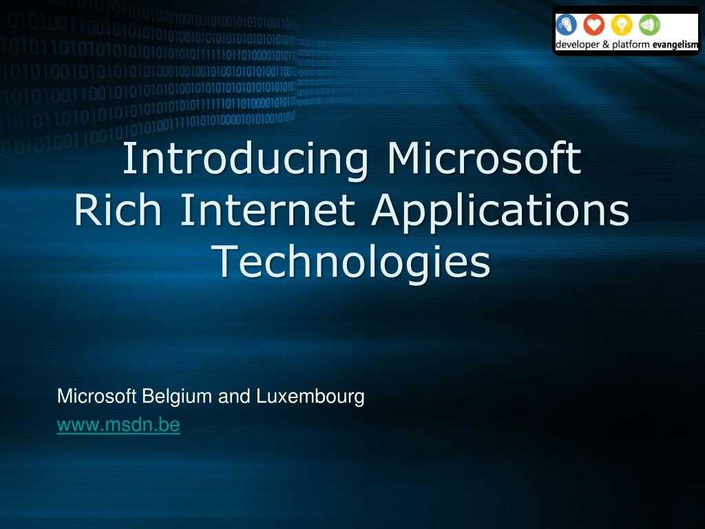 PPT - Introducing Microsoft Rich Internet Applications Technologies ...