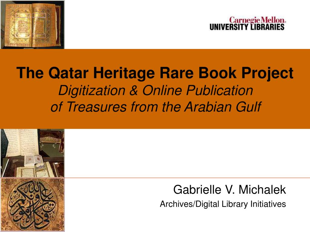 PPT - The Qatar Heritage Rare Book Project Digitization & Online ...