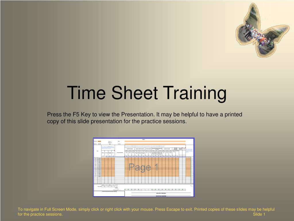 PPT - Time Sheet Training PowerPoint Presentation, free download - ID ...