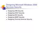 PPT - Security features of Windows 2000 PowerPoint Presentation, free ...
