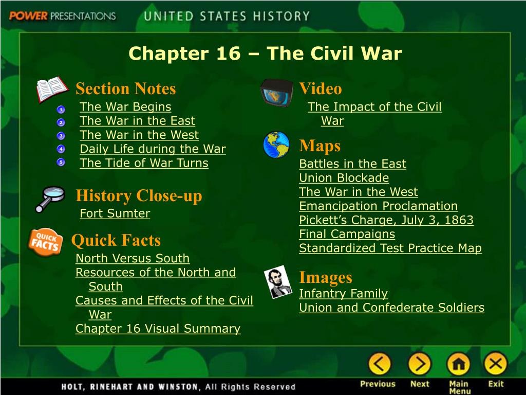 PPT - Chapter 16 – The Civil War PowerPoint Presentation, free download ...
