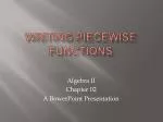 PPT - Graphs of Piecewise Linear Functions PowerPoint Presentation ...