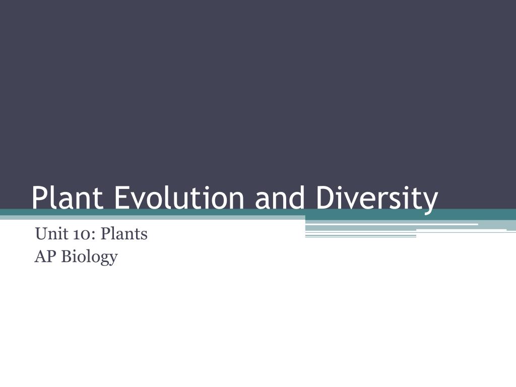 PPT - Plant Evolution and Diversity PowerPoint Presentation, free ...
