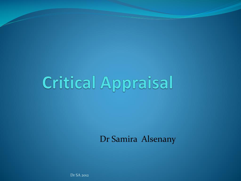 PPT - Critical Appraisal PowerPoint Presentation, free download - ID ...
