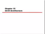 PPT - Chapter 21 IA-64 Architecture (Think Intel Itanium) PowerPoint ...