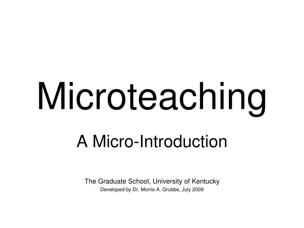 PPT - Microteaching PowerPoint Presentation, free download - ID:1093970