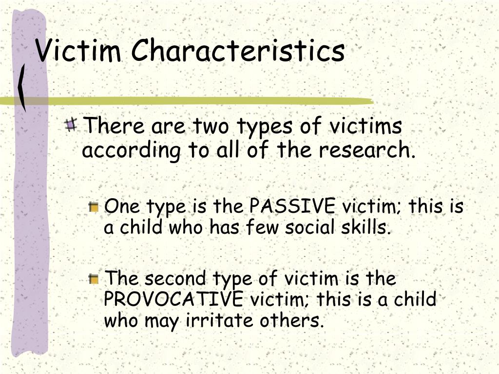 PPT - Victim Characteristics PowerPoint Presentation, free download ...