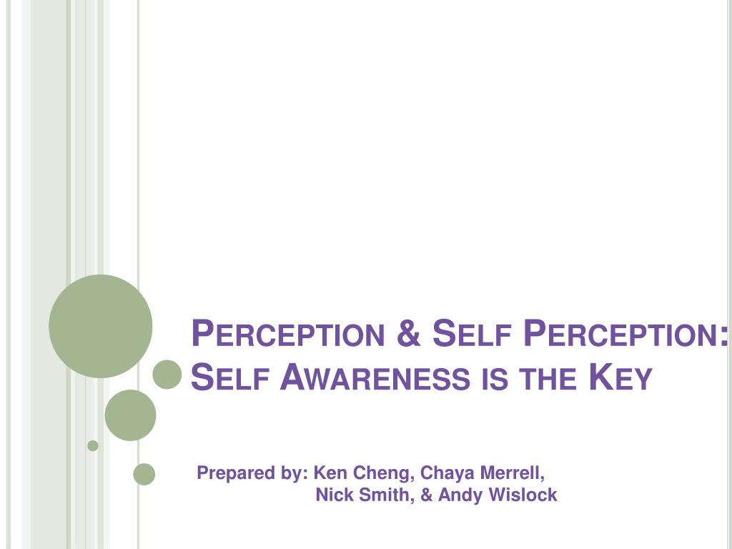 PPT - Perception & Self Perception: Self Awareness is the Key ...