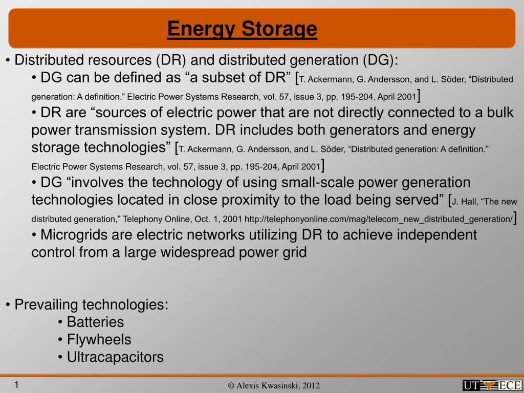 PPT - Energy Storage PowerPoint Presentation, free download - ID:1096682