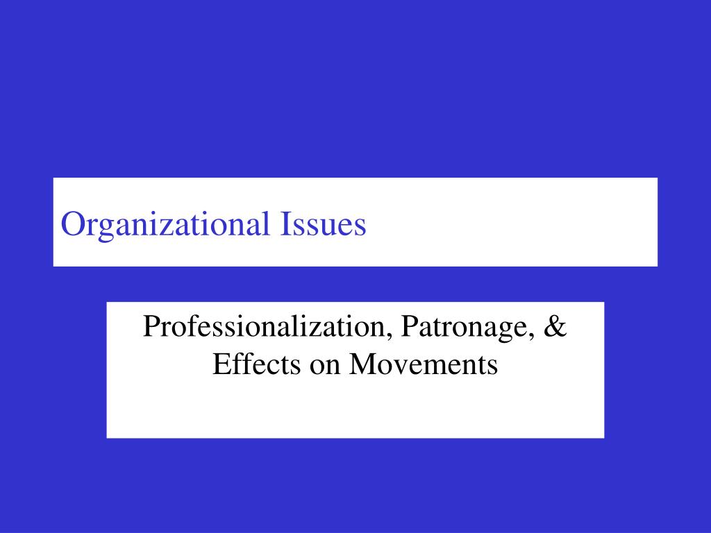 PPT - Organizational Issues PowerPoint Presentation, free download - ID ...