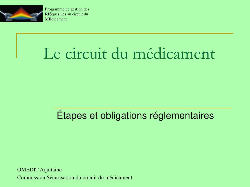 PPT - Le circuit du médicament PowerPoint Presentation, free download - ID:1099014