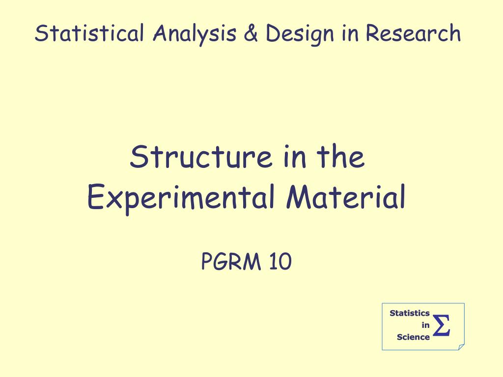 PPT - Statistical Analysis & Design in Research PowerPoint Presentation ...
