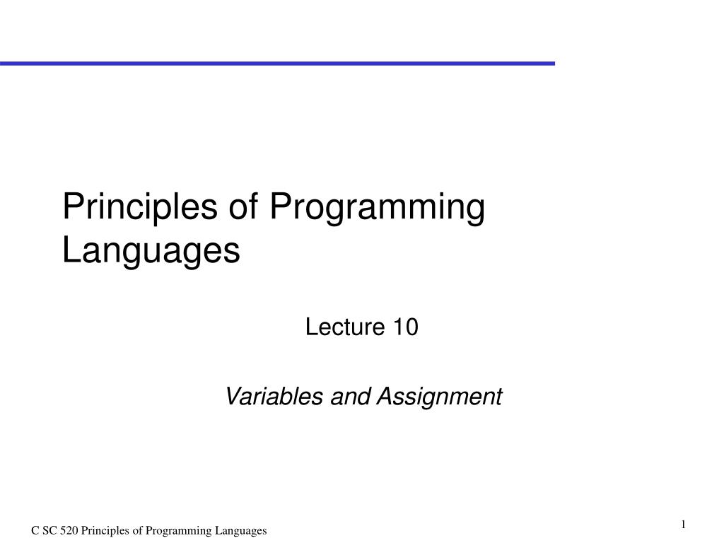 PPT - Principles of Programming Languages PowerPoint Presentation, free ...