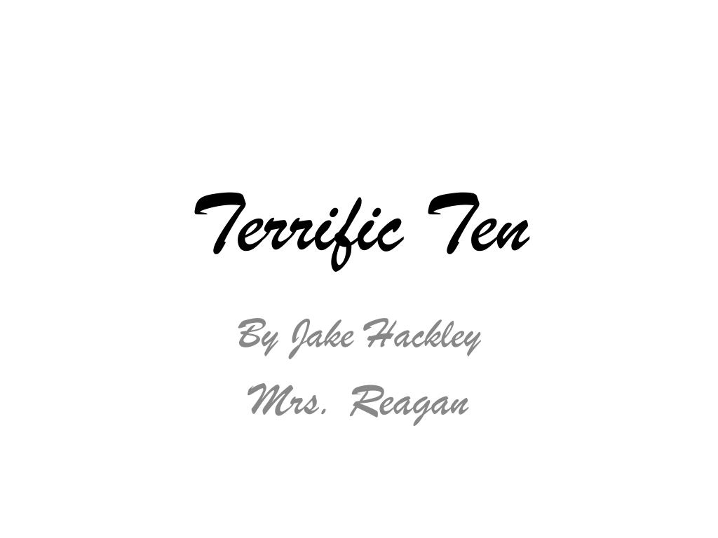 PPT - Terrific Ten PowerPoint Presentation, free download - ID:1103514