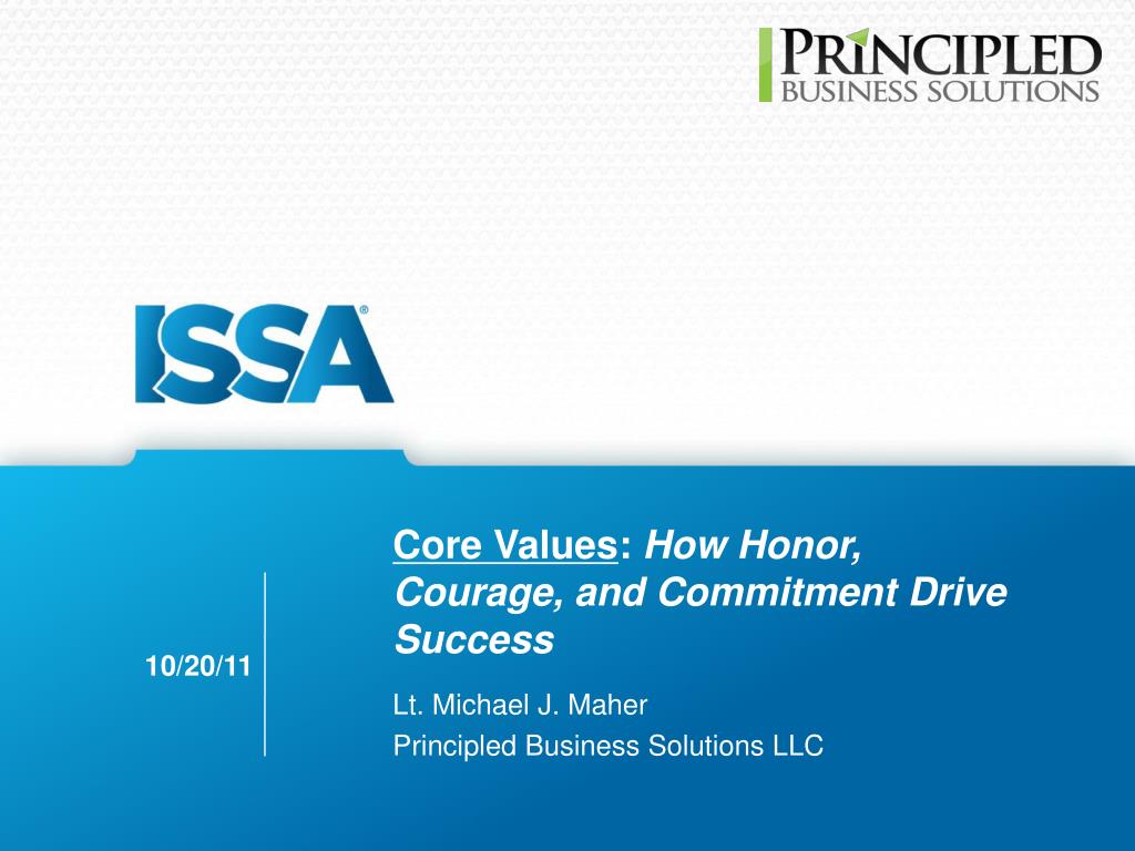 PPT - Core Values : How Honor, Courage, and Commitment Drive Success ...