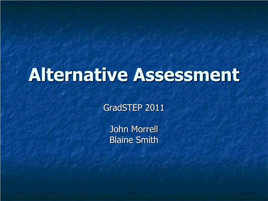 PPT - Alternative Assessment PowerPoint Presentation, free download ...