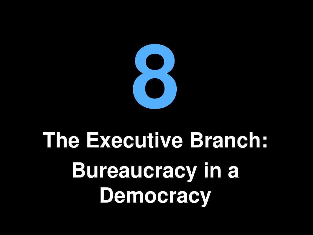 PPT - The Executive Branch: Bureaucracy in a Democracy PowerPoint ...