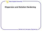 PPT - Solid solution strengthening Precipitation hardening (age ...
