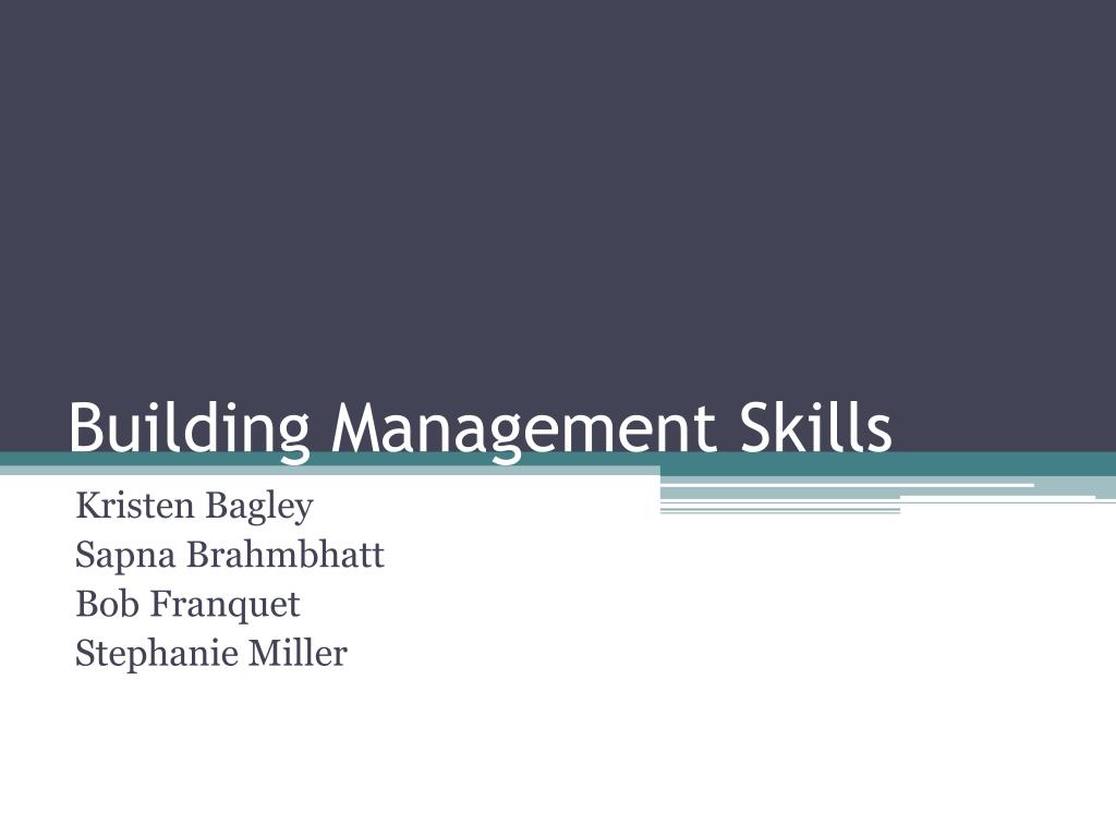 PPT - Building Management Skills PowerPoint Presentation, free download ...