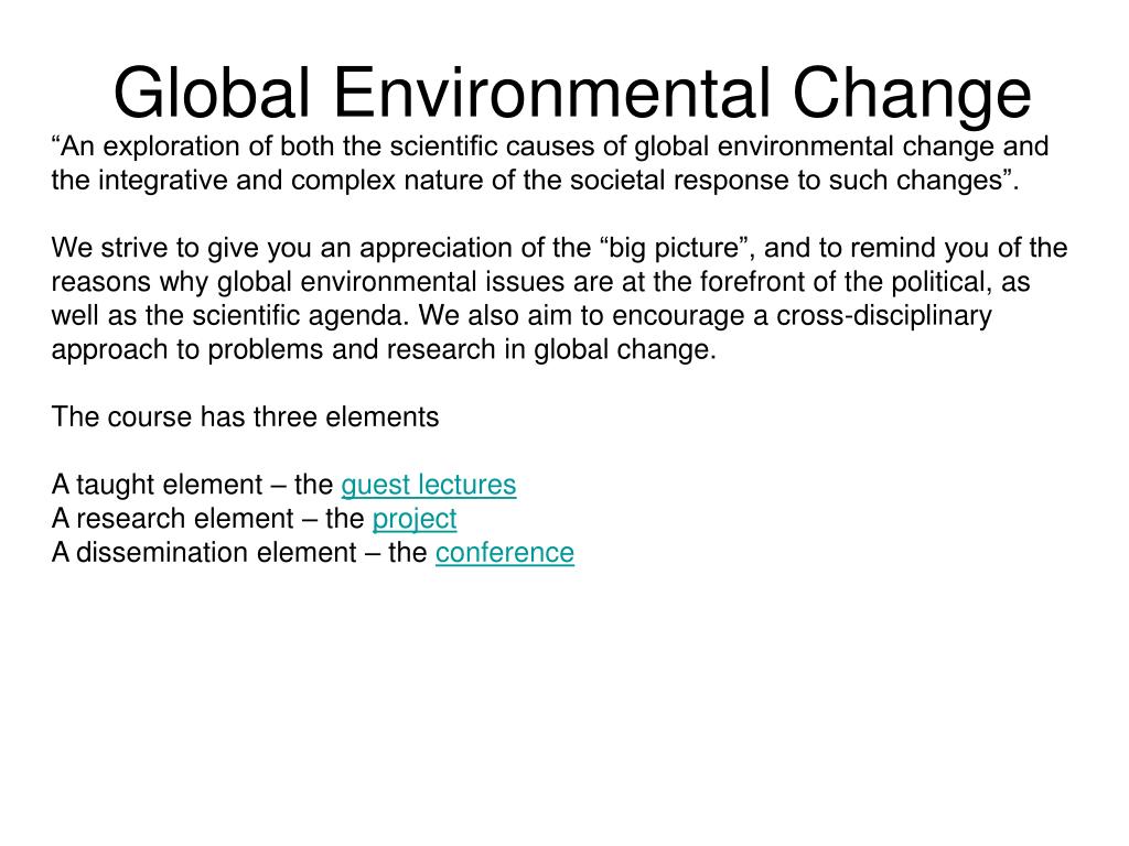 PPT - Global Environmental Change PowerPoint Presentation, free ...