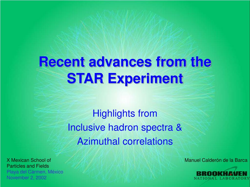 PPT - Recent Advances from the STAR Experiment: Insights on Hadron ...