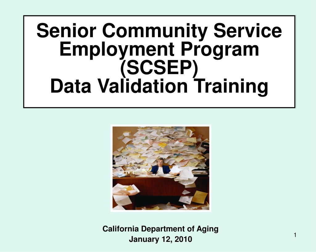 PPT - Senior Community Service Employment Program (SCSEP) Data ...