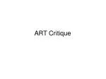 PPT - How to Critique ART PowerPoint Presentation, free download - ID ...