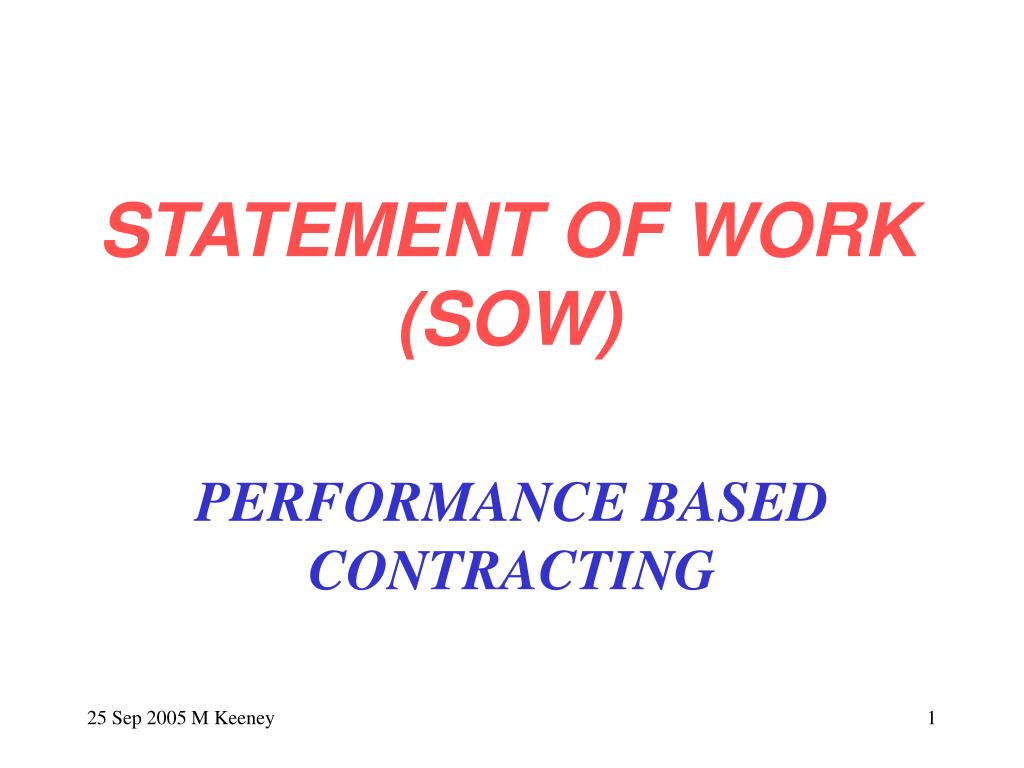 PPT - STATEMENT OF WORK (SOW) PowerPoint Presentation, free download ...