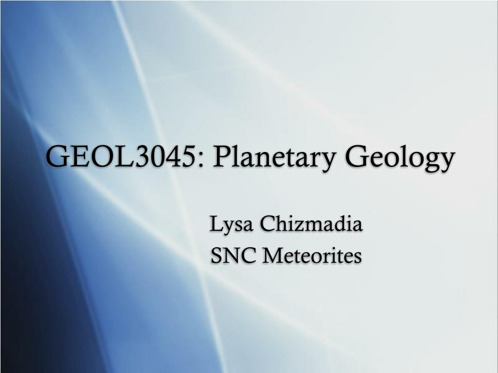PPT - GEOL3045: Planetary Geology PowerPoint Presentation, free ...