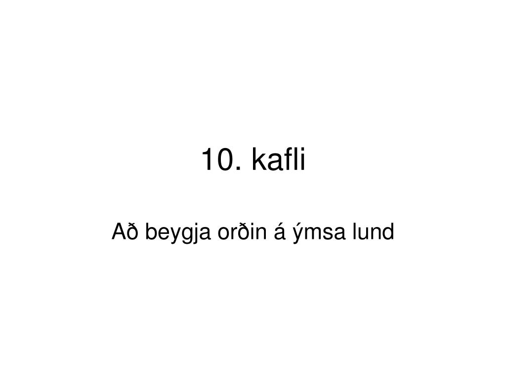 PPT - 10. kafli PowerPoint Presentation, free download - ID:1113666