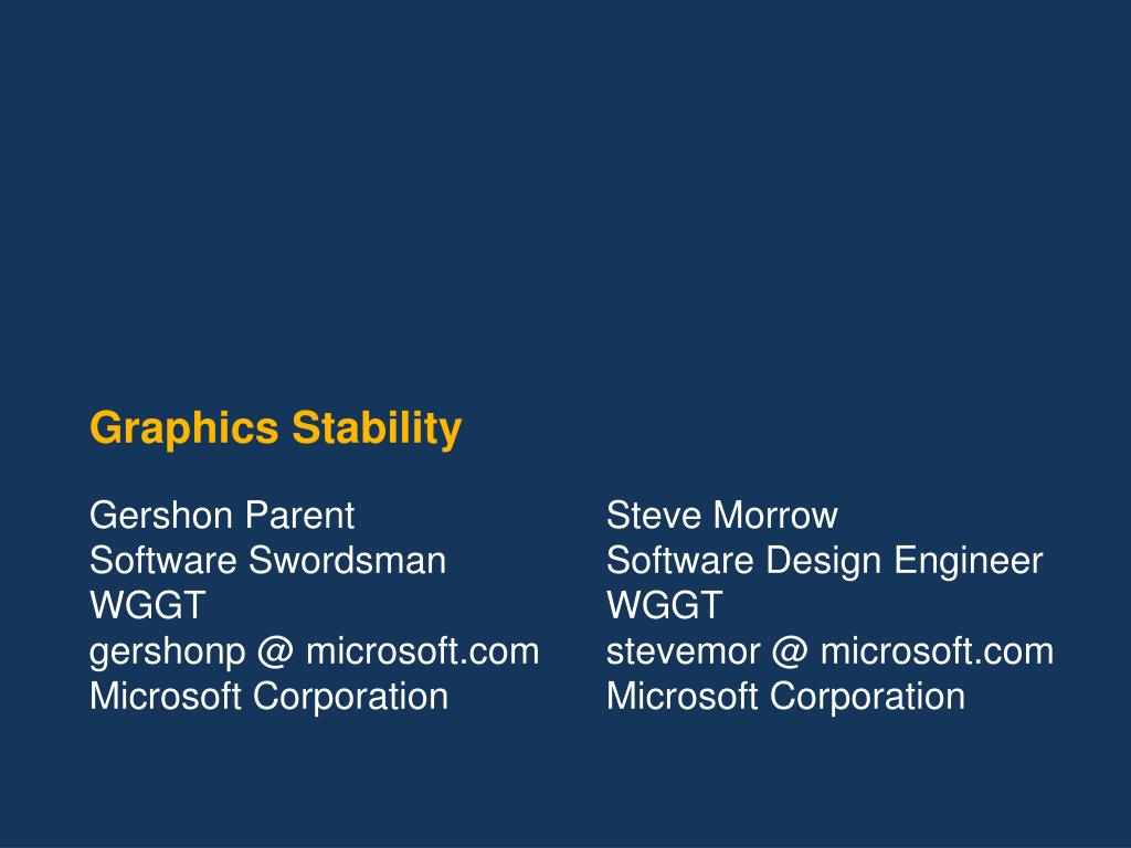 PPT - Graphics Stability PowerPoint Presentation, free download - ID ...
