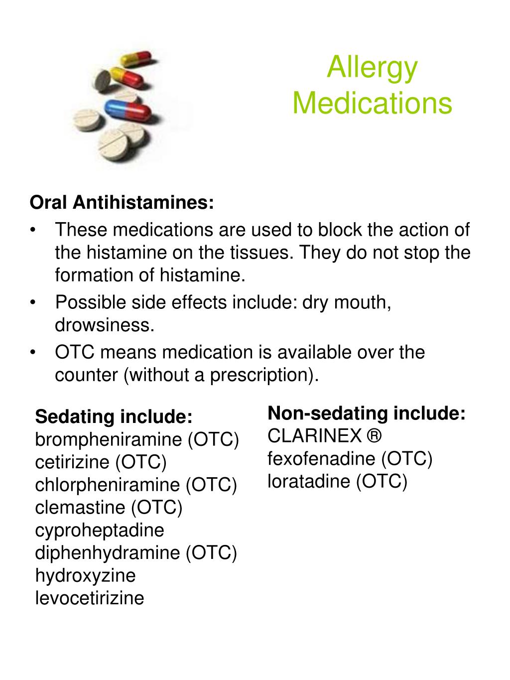 PPT - Allergy Medications PowerPoint Presentation, free download - ID ...