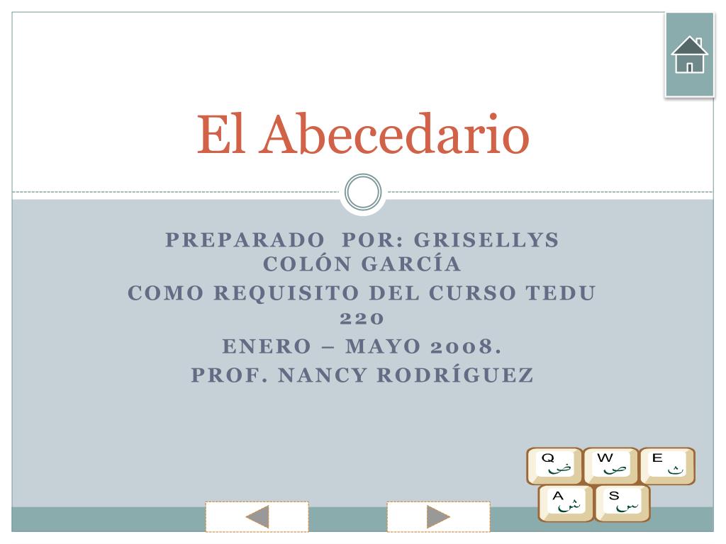 PPT - El Abecedario PowerPoint Presentation, free download - ID:1121668