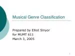 PPT - Musical Genre Classification PowerPoint Presentation, free ...