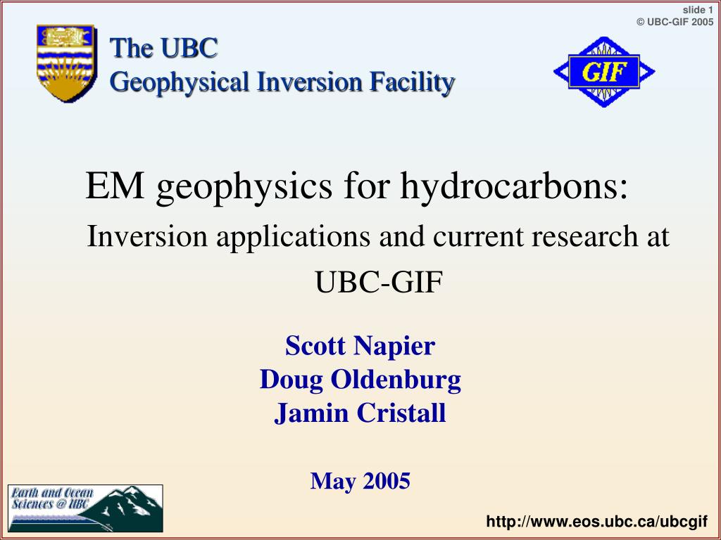 PPT - The UBC Geophysical Inversion Facility PowerPoint Presentation ...