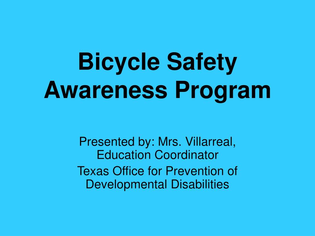 PPT - Bicycle Safety Awareness Program PowerPoint Presentation, free ...