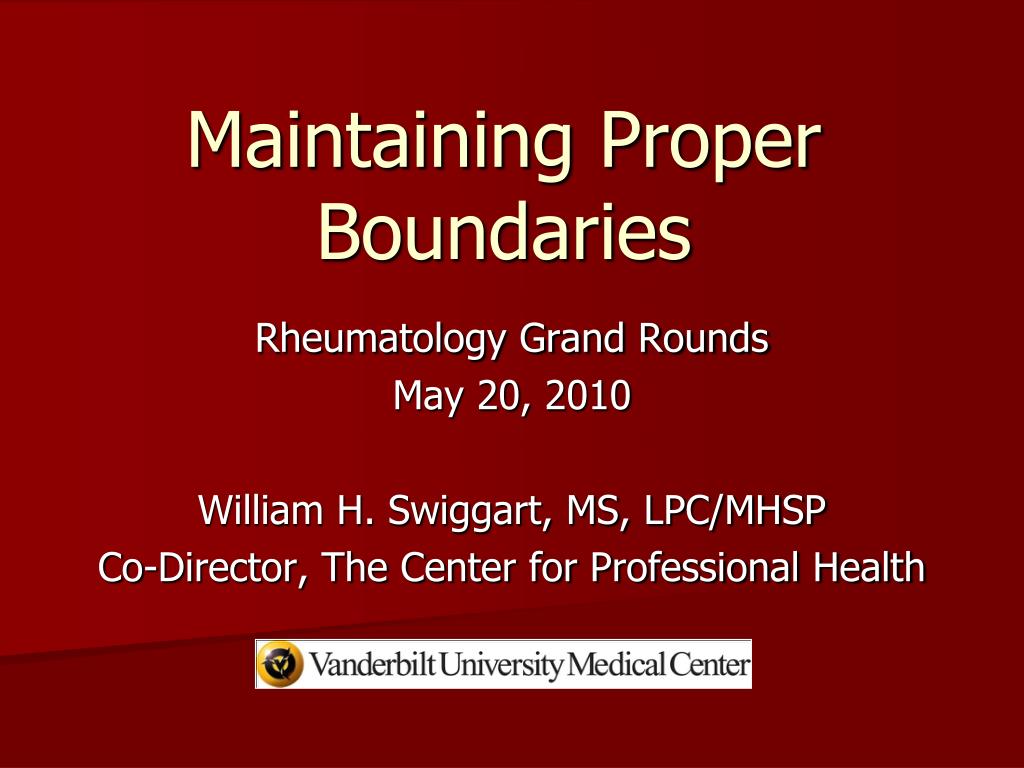 PPT - Maintaining Proper Boundaries PowerPoint Presentation, free ...