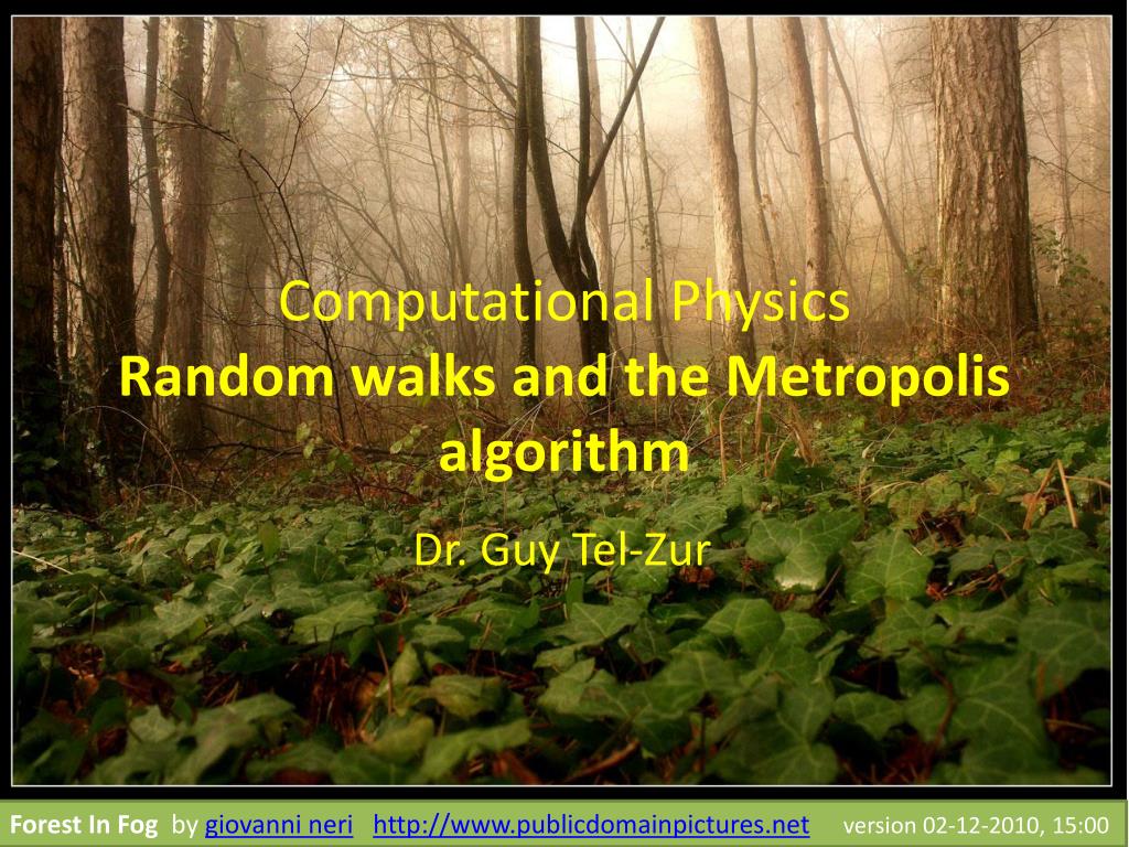PPT - Computational Physics Random walks and the Metropolis algorithm PowerPoint Presentation ...