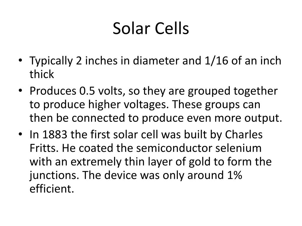 PPT - Solar Cells PowerPoint Presentation, free download - ID:1142015